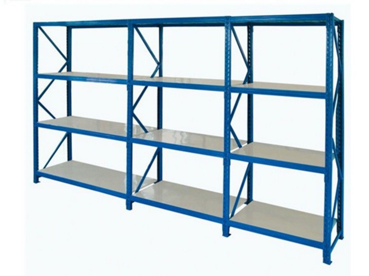 Warehouse Steel Medium Duty Storage Rack With Upright Fram And Beams ...
