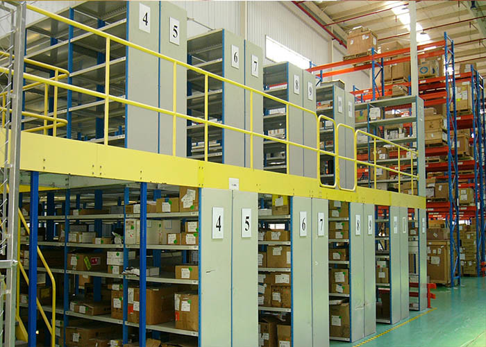 Warehouse Mezzanine Floor Racking System , Customzied Industrial Metal ...